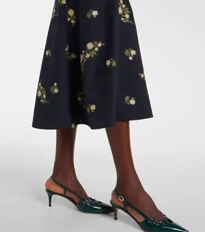 Erdem Floral Jacquard Midi Skirt