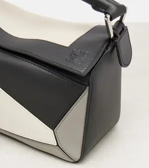 Loewe X Albers Puzzle Small Leather Top-handle Bag - Multicoloured