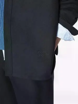 Maison Kitsuné Embroidered Wool Shirt