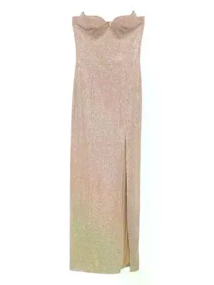 Giuseppe Di Morabito Crystal-embellished Strapless Maxi Dress With Side Split