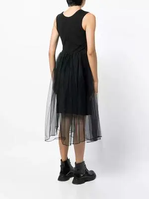 JNBY Tulle-panel Dress - Black