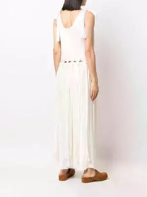 Chloé Drop-waist Knotted Crepe Maxi Dress