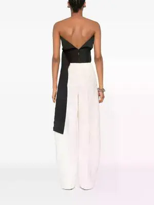 Alberta Ferretti Embellished Wool Top With Cut-out Detail