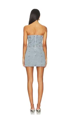 Amanda Uprichard Denim Skort Romper