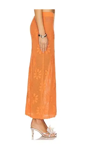 ASTA RESORT Bruna Crochet Skirt - Orange