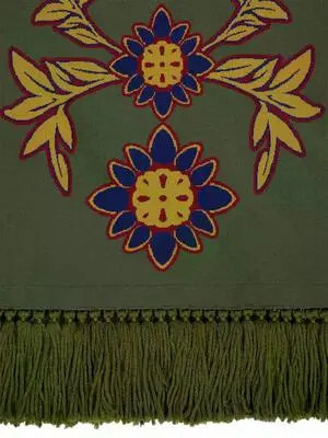 PAULA Embroidered Floral Tunic With Fringe Detail