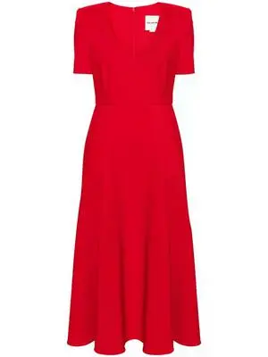 Roland Mouret A-line Midi Dress - Red