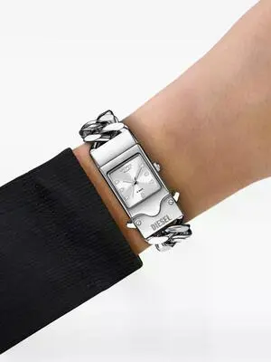 DIESEL® Watch With Rectangular Case And Link Bracelet
