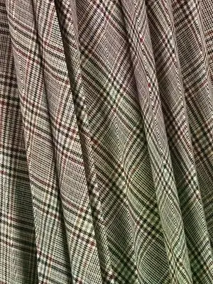 Saint Laurent Check-pattern Pleated Maxi Skirt