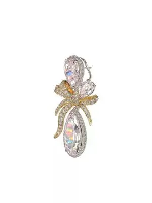 ANABELA CHAN 18k Yellow Gold And Rhodium Ruban Diamond Earrings