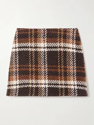 PATOU Checked Wool-blend Mini Skirt - Multi