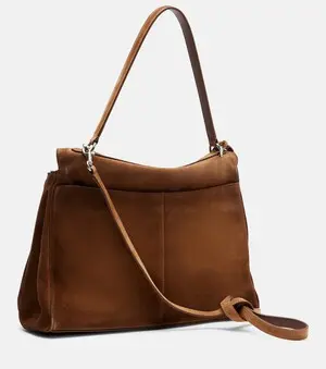 Balenciaga Rodeo Medium Suede Shoulder Bag - Brown