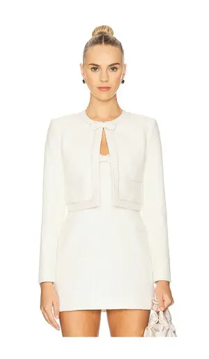LoveShackFancy Ralphette Cropped Jacket - Cream