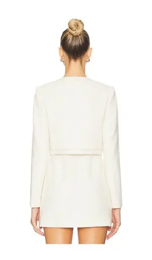 LoveShackFancy Ralphette Cropped Jacket - Cream