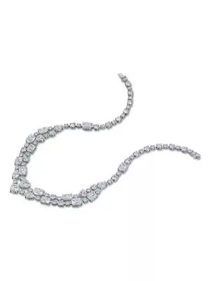 ANABELA CHAN Heart Diamond Choker Necklace In Rhodium Vermeil And 18k White Gold