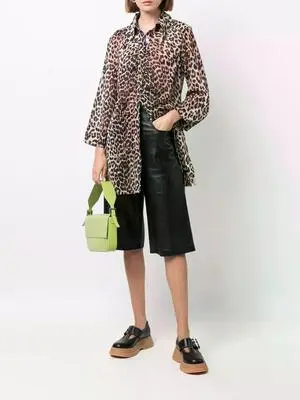 GANNI Leopard Print Shirt