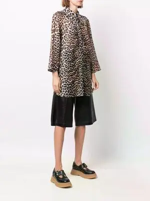 GANNI Leopard Print Shirt