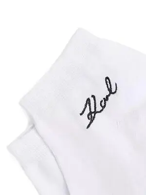 Karl Lagerfeld Embroidered Logo Socks