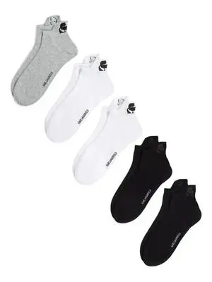Karl Lagerfeld Logo Detail Ankle Socks - Black
