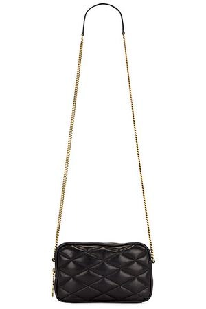 Saint Laurent Quilted Leather Mini Camera Bag With Gold-tone Hardware