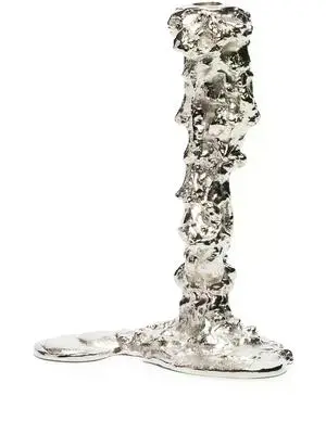 POLSPOTTEN Large Drip Candle Holder - Silver