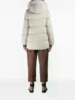 MOORER Quilted Hooded Jacket - Neutrals