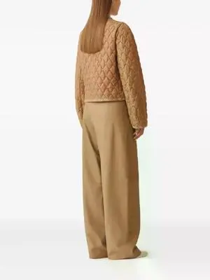 Fabiana Filippi Quilted Single-breasted Puffer Jacket - Brown