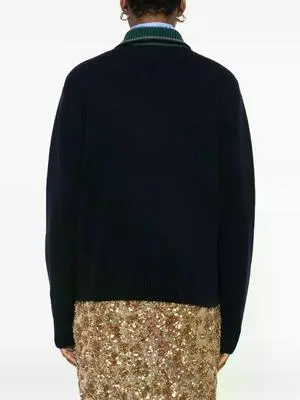 N°21 Ribbed Polo Top With Button Detail