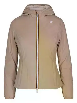 K-WAY Lily Hooded Zip-front Jacket - Brown