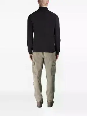 MOORER High Neck Long Sleeve Sweater - Black