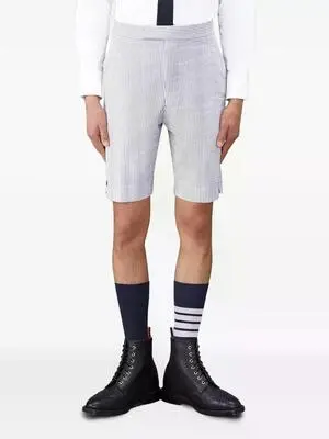 Thom Browne Striped Back-strap Shorts - Blue