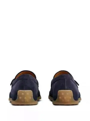 TOD'S Buckle-detail Suede Loafers - Blue