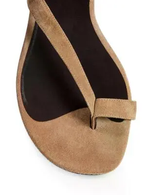 Khaite Aimee Ankle-wrap Sandals - Neutrals