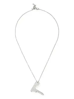 Raf Simons Key Pendant Chain Necklace - Silver