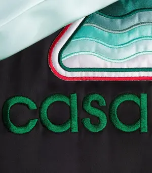 Casablanca Satin Embroidered Bomber Jacket
