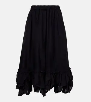 Noir Kei Ninomiya Wool-blend Midi Skirt