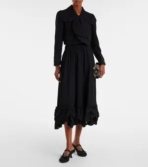 Noir Kei Ninomiya Wool-blend Midi Skirt