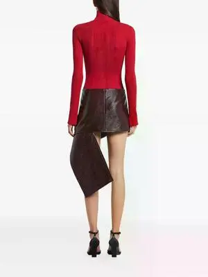 COURREGES Panelled Asymmetric Mini Skirt - Red