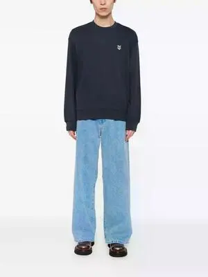 Maison Kitsuné Embroidered-logo Patch Sweatshirt