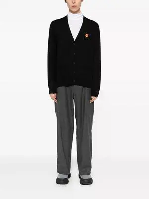Maison Kitsuné Bold Fox Head Patch Cardigan - Black