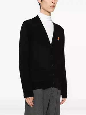 Maison Kitsuné Bold Fox Head Patch Cardigan - Black