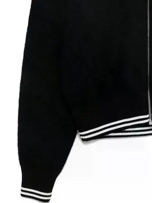 JIL SANDER Zip-front Ribbed Trim Cardigan