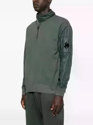 C.P. COMPANY Quilted Sleeve Half-zip Sweatshirt