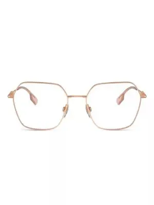 Burberry Geometric Full Rim Glasses - Gold
