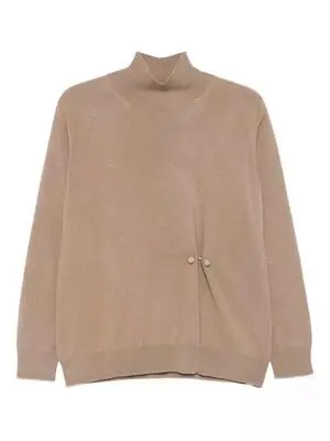 Fabiana Filippi High-neck Button Detail Sweater