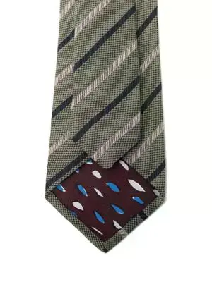Paul Smith Striped Neck Tie - Green