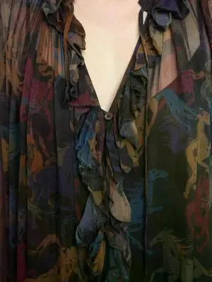 Zadig&Voltaire Ralicel Maxi Dress With Horse Print