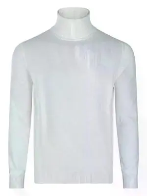 Malo Ribbed Knit Turtleneck Sweater - White