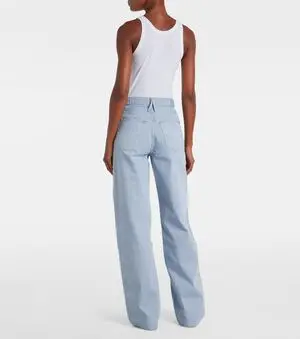 SLVRLAKE Cassie Wide-leg Jeans In Mirror Lake