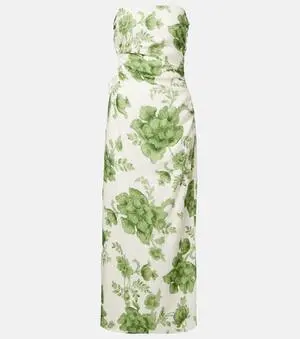 SIR. Gardella Cutout Floral Linen Midi Dress - Multicoloured